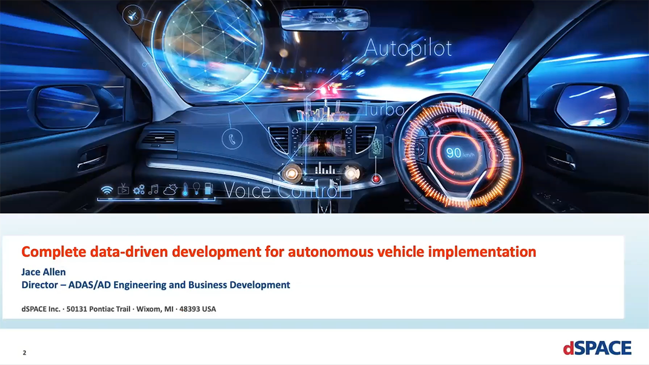Video: Complete Data-Driven Development for Autonomous Vehicle Implementation - dSPACE